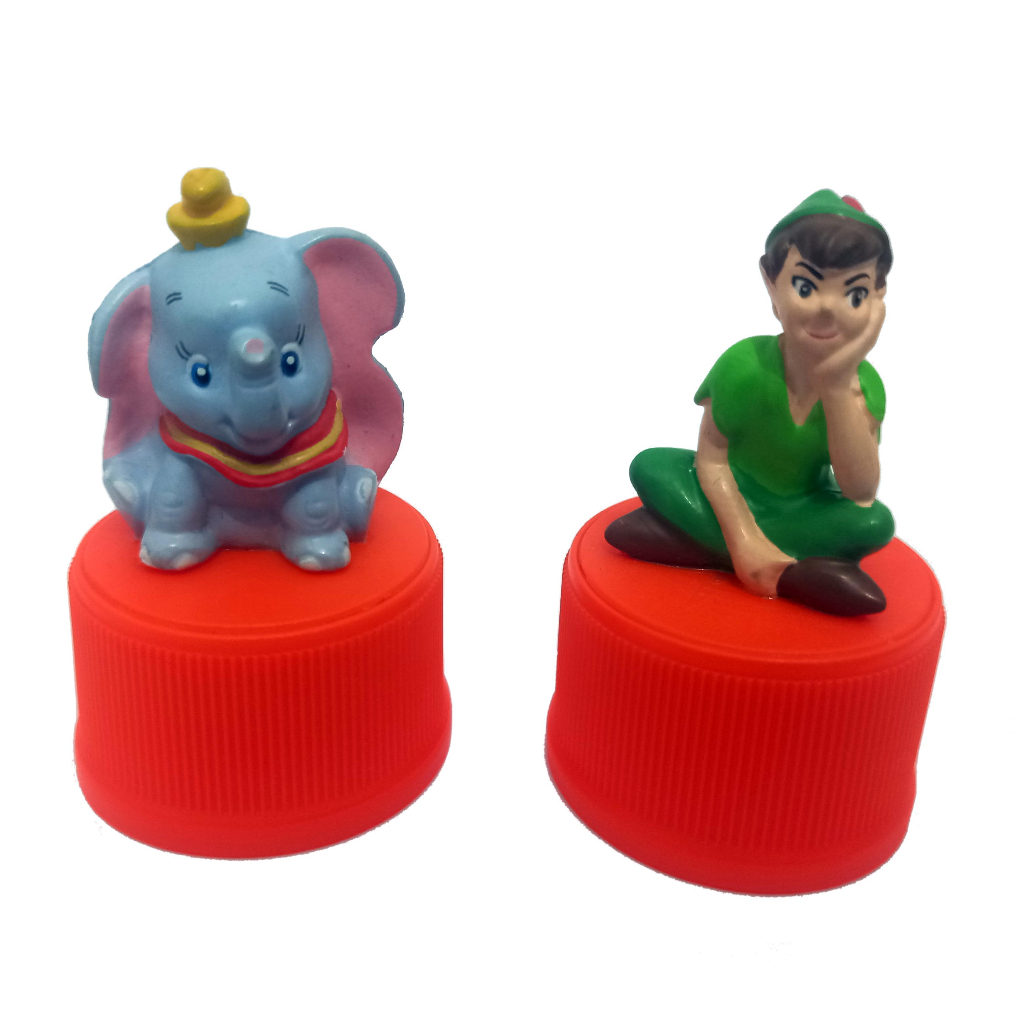 Gashapon Peter Pan & Dumbo - Set com 02 - Disney Bottle Cap 5 cm Birely ...