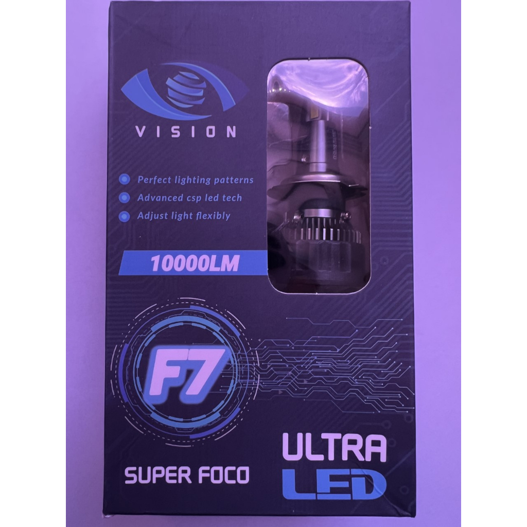 Par Lâmpada Ultra Led Vision H7 F7 Maior Potencia E Foco 20000 Lumens ...