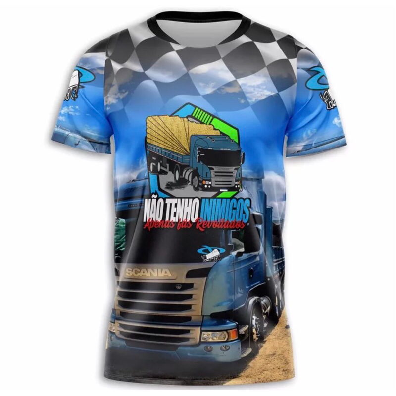 Camiseta GBN - Camiseta de Caminhão AZUL - Faz a Boa!