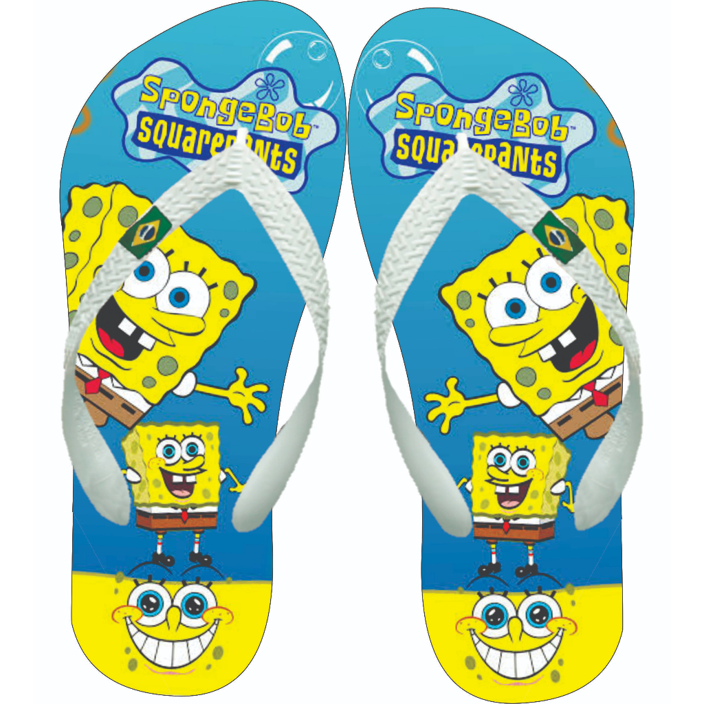 Chinelinho Bob Esponja Personalizado Tamanho infantil e Adulto | Shopee ...