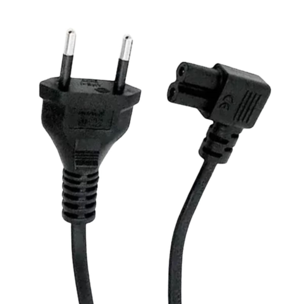 Cabo de força bipolar 90 Graus para TVs, Rádio e Impressoras | Shopee ...