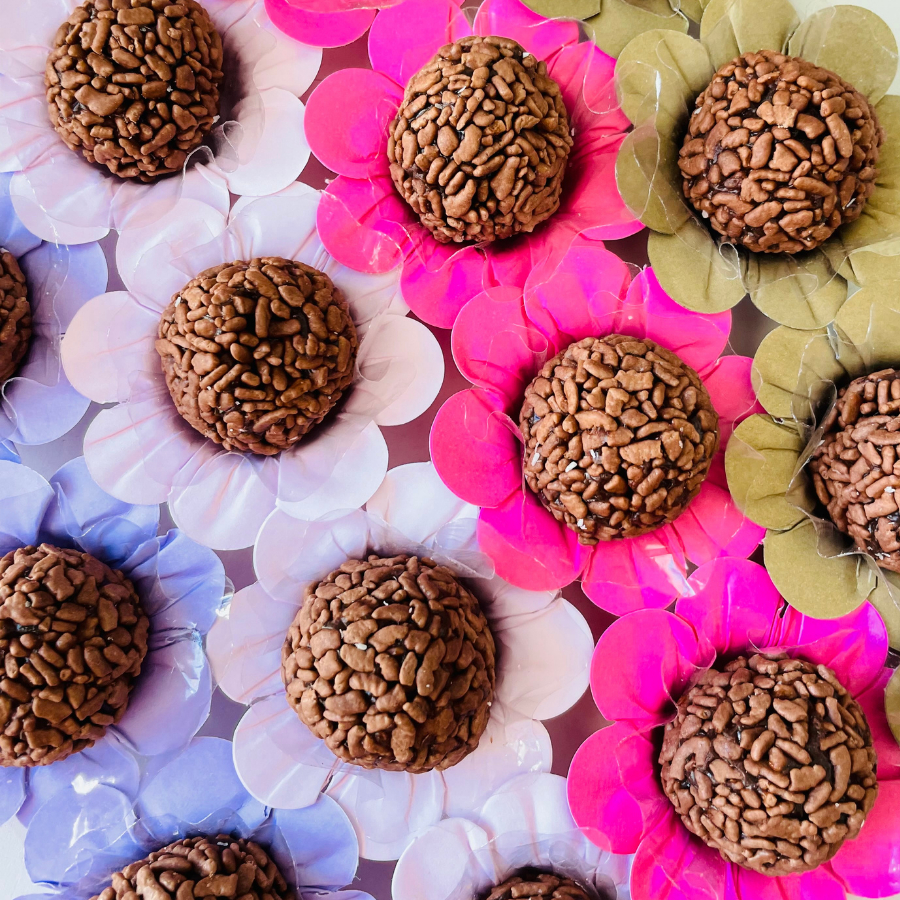 40 Forminhas para Doces Finos Brigadeiro Flor Margarida Casamento Festa ...
