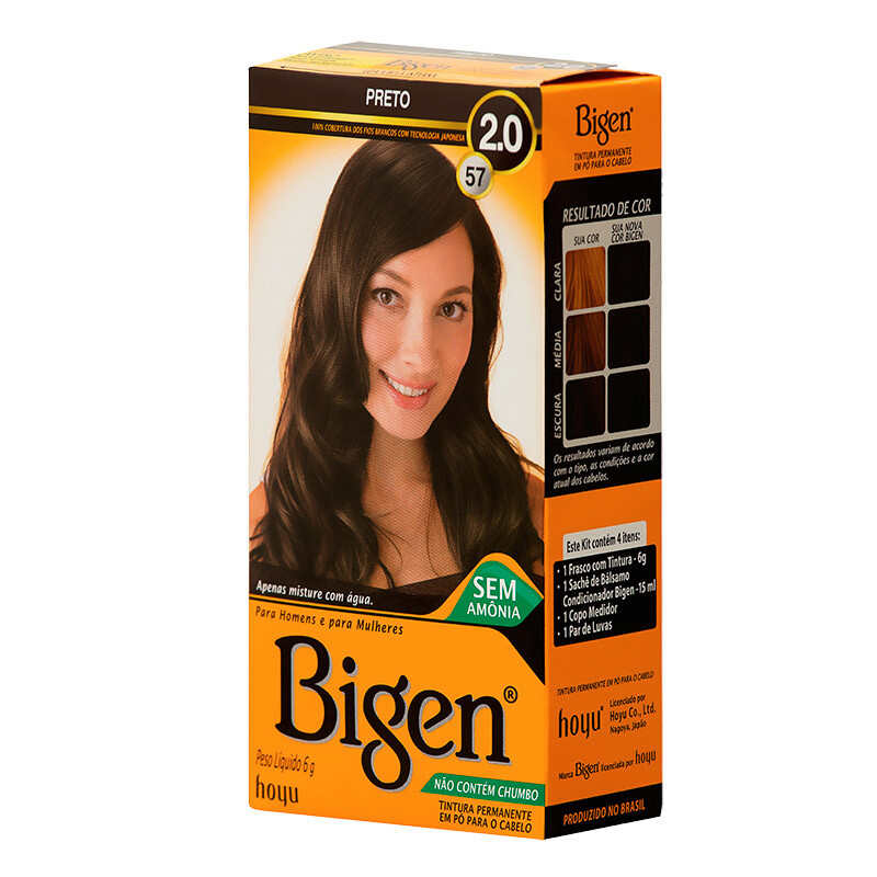 Kit Tintura Bigen 2.0 Preto - 6g | Shopee Brasil