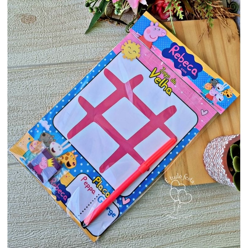 10 Jogo da Velha Personalizado Peppa Pig | Shopee Brasil
