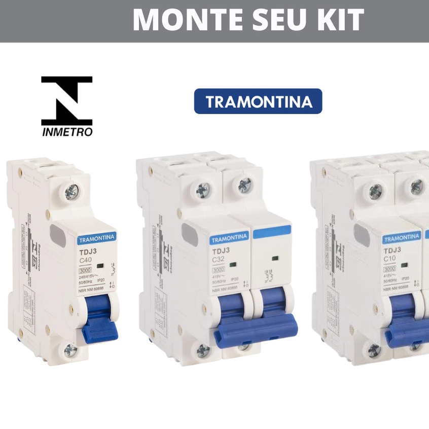 Disjuntor Unipolar, Bipolar E Tripolar 10A a 63A Tramontina | Shopee Brasil