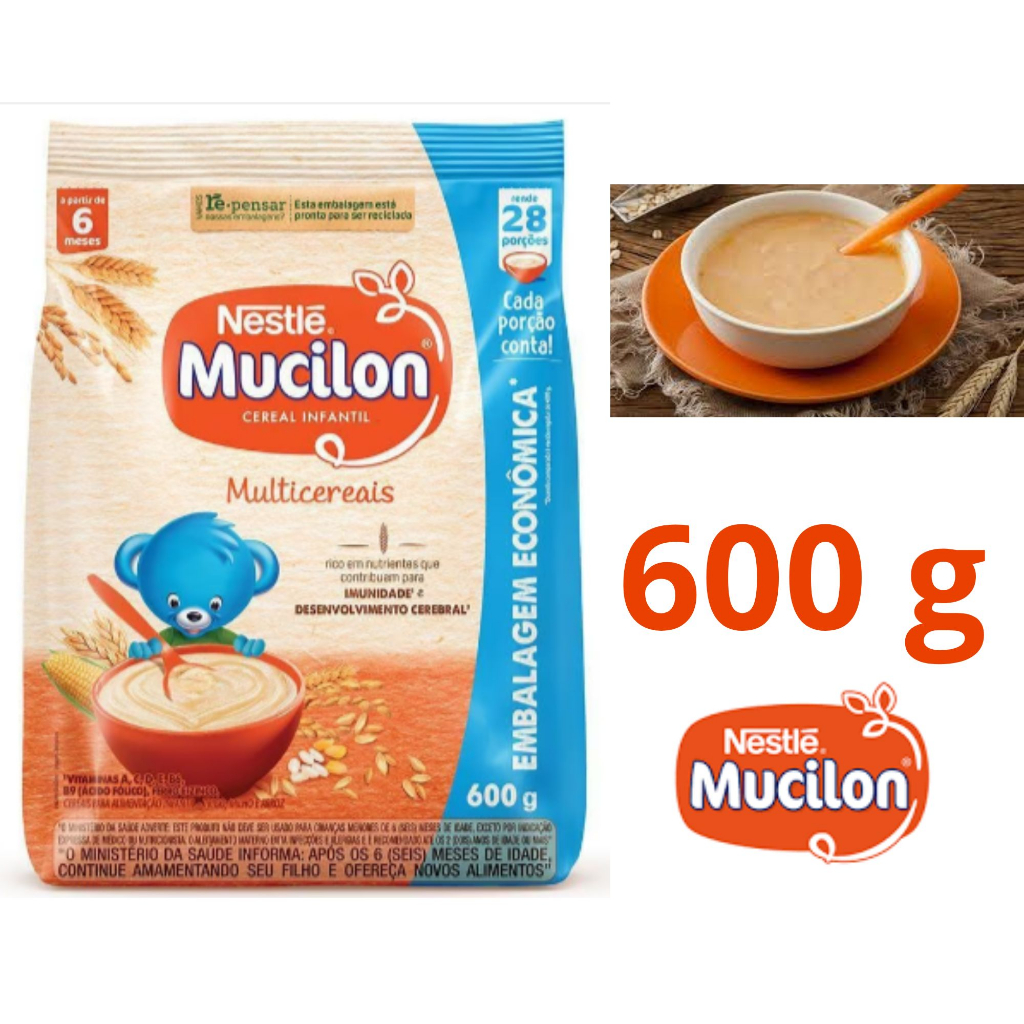 Mucilon Multicereais Cereal Infantil 600g - Cereal Mucilon | Shopee Brasil