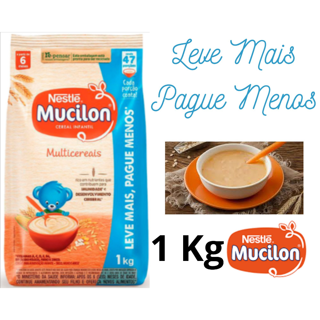 Mucilon Multicereais - Cereal Infantil 1kg - Cereal Mucilon | Shopee Brasil