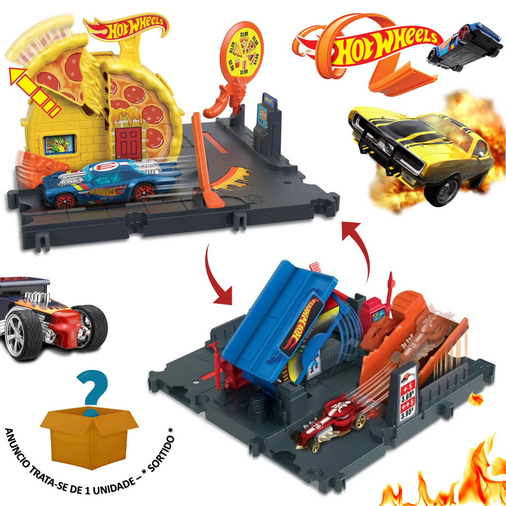 Pista Hot Wheels Lugares Favoritos Com Carrinho - Mattel | Shopee Brasil