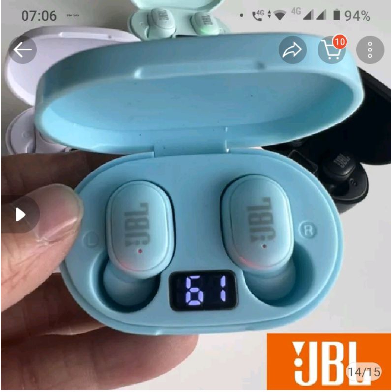 Fone De Ouvido Bluetooth JBL | Shopee Brasil