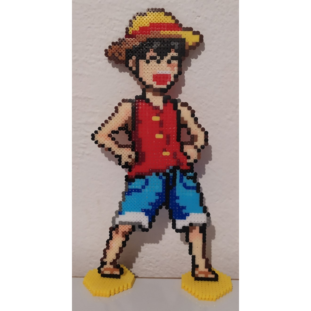 Decoração Luffy One Piece - Pixel Art Perler Beads | Shopee Brasil