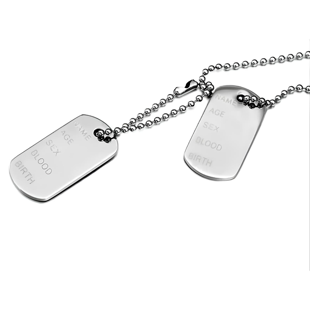 Corrente Placa Identificação Exército Aço Inox 316l | Shopee Brasil