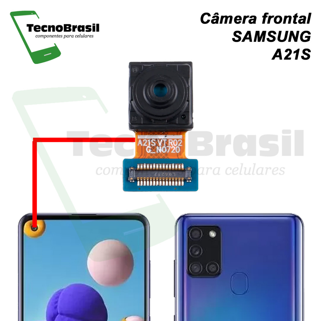 Câmera frontal celular SAMSUNG modelo A21S | Shopee Brasil