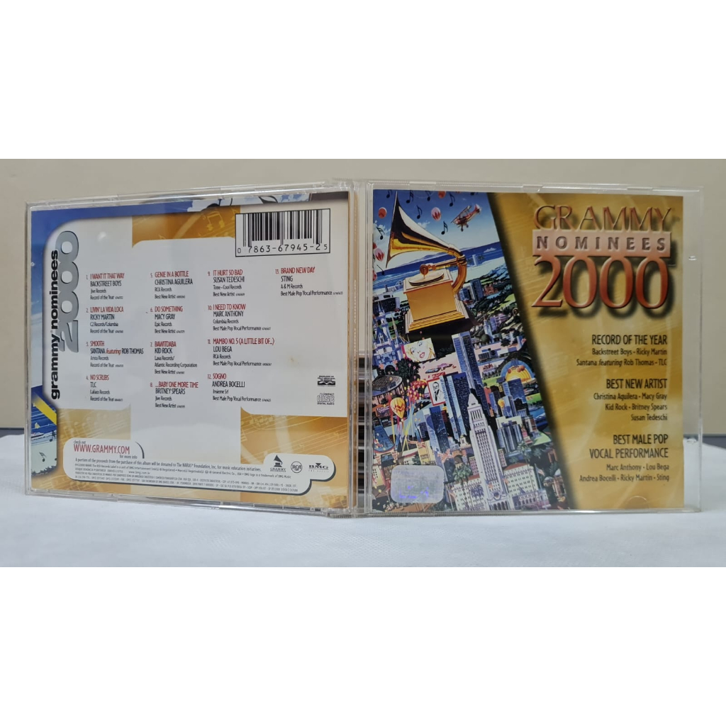 Cd Grammy Nominees 2000 (britney Spears Backstreet Boys Ricky Martin ...