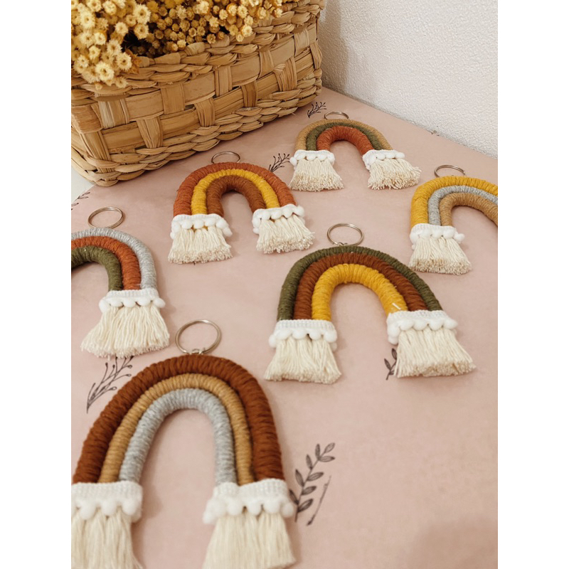 kit Chaveiro Arco Íris Macramê | Shopee Brasil