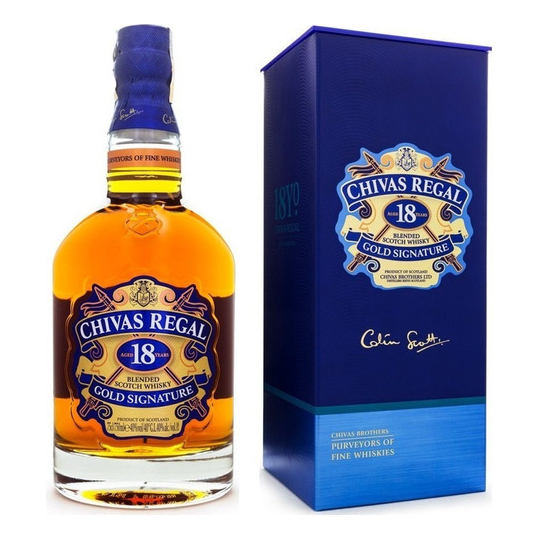 Whisky Chivas Regal 18 anos 750 ml - Original | Shopee Brasil