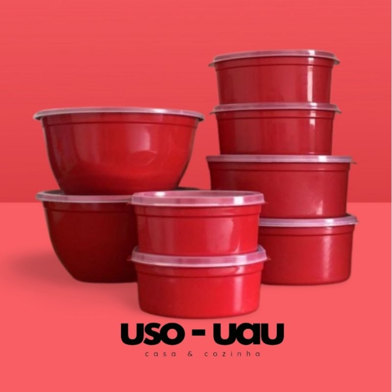 Kit 8 Potes Tupperware, tapuer | Shopee Brasil