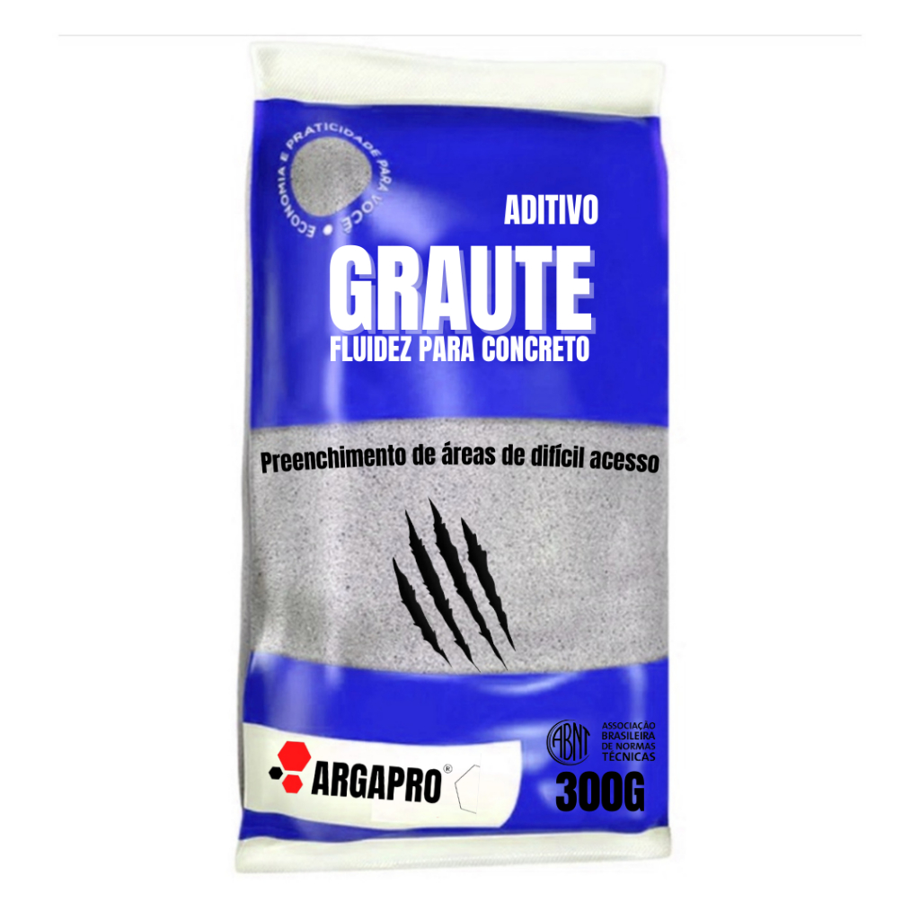 Graute /graut aditivo de fluidez para concreto 300g | Shopee Brasil