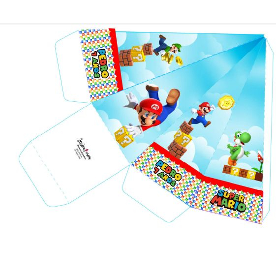 10 Caixas Pirâmides Personalizadas Super Mario Lembrancinha de Festa ...