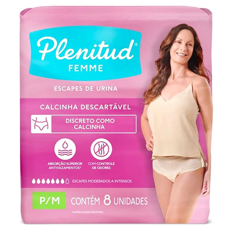 Plenitud Femme Fralda / Roupa Íntima P/M c/ 8un | Shopee Brasil