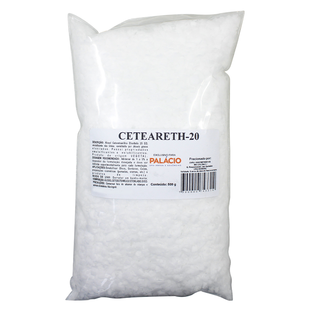 Ceteareth-20 (Álcool Cetoestearílico Etoxilato 20 EO) – 500 g | Shopee ...
