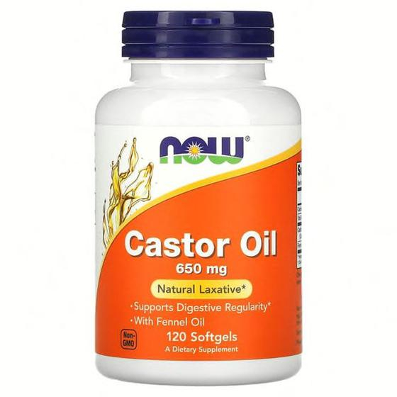 CASTOR OIL- 120 CÁPS- NOW FOODS | Shopee Brasil