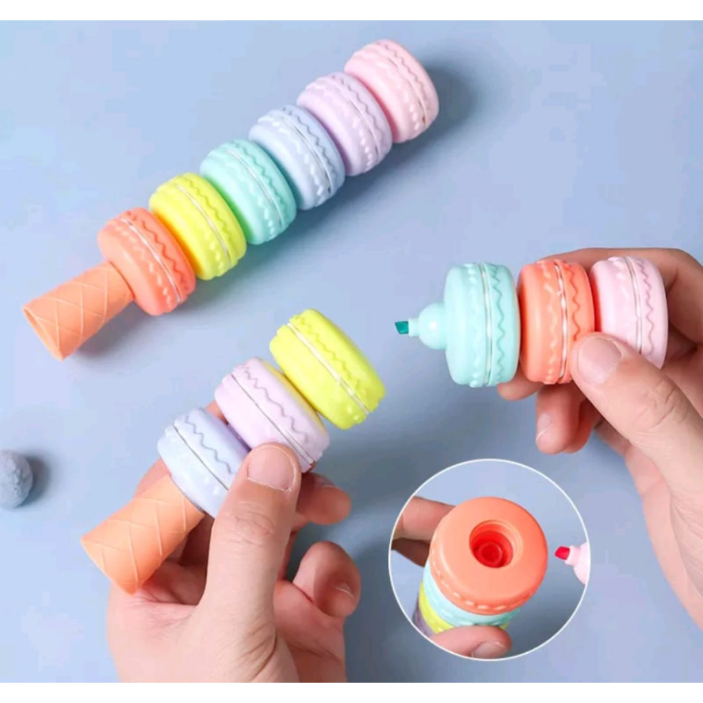 Marca Texto Fofo Mini Caneta Desenhos Papelaria Infantil Material ...