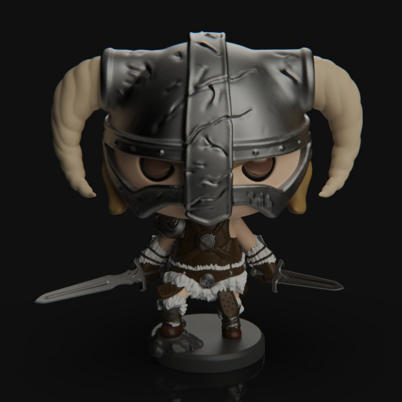 Boneco Chibi Dragonborn | Skyrim - Figura de Ação | Shopee Brasil