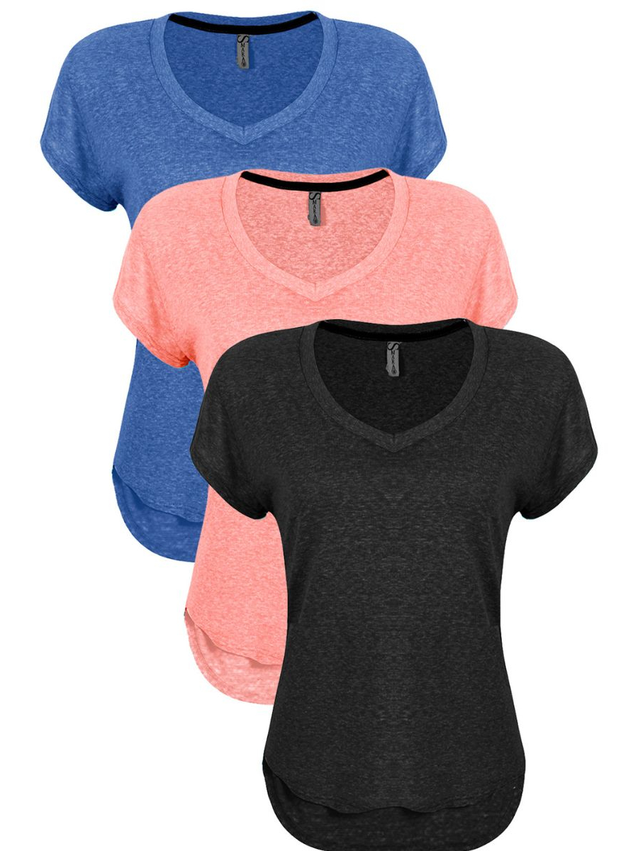 Kit 3 Blusa Blusinha Feminina Tapa Bumbum Mullet Gola V Shopee Brasil