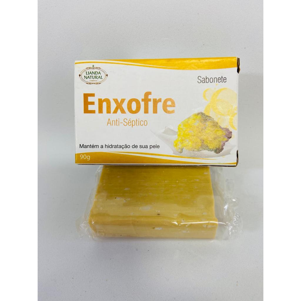 Sabonete Enxofre Antisséptico Lianda Natural - 90g | Shopee Brasil