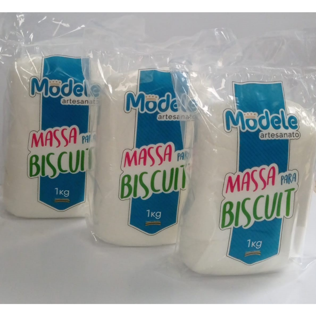 6 MASSA DE BISCUIT MODELE NATURAL 1 KILO (6 KILO NO TOTAL) - Faz a Boa!