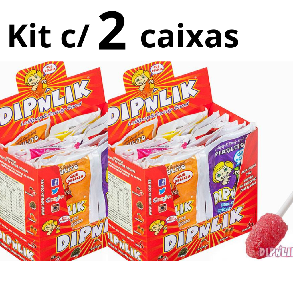 Kit Pirulito DIPNLIK c/ 2 Caixas c/ 20un cada caixa - Dipn Link ...