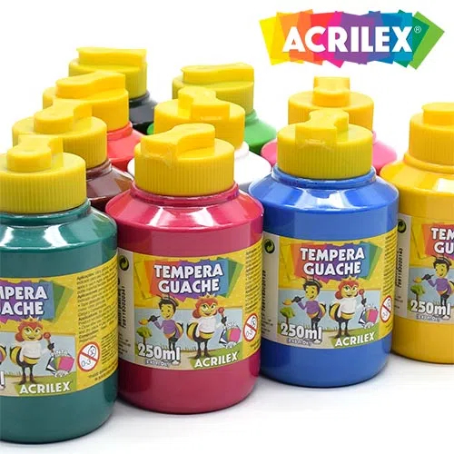 TEMPERA GUACHE ACRILEX 250ML | Shopee Brasil