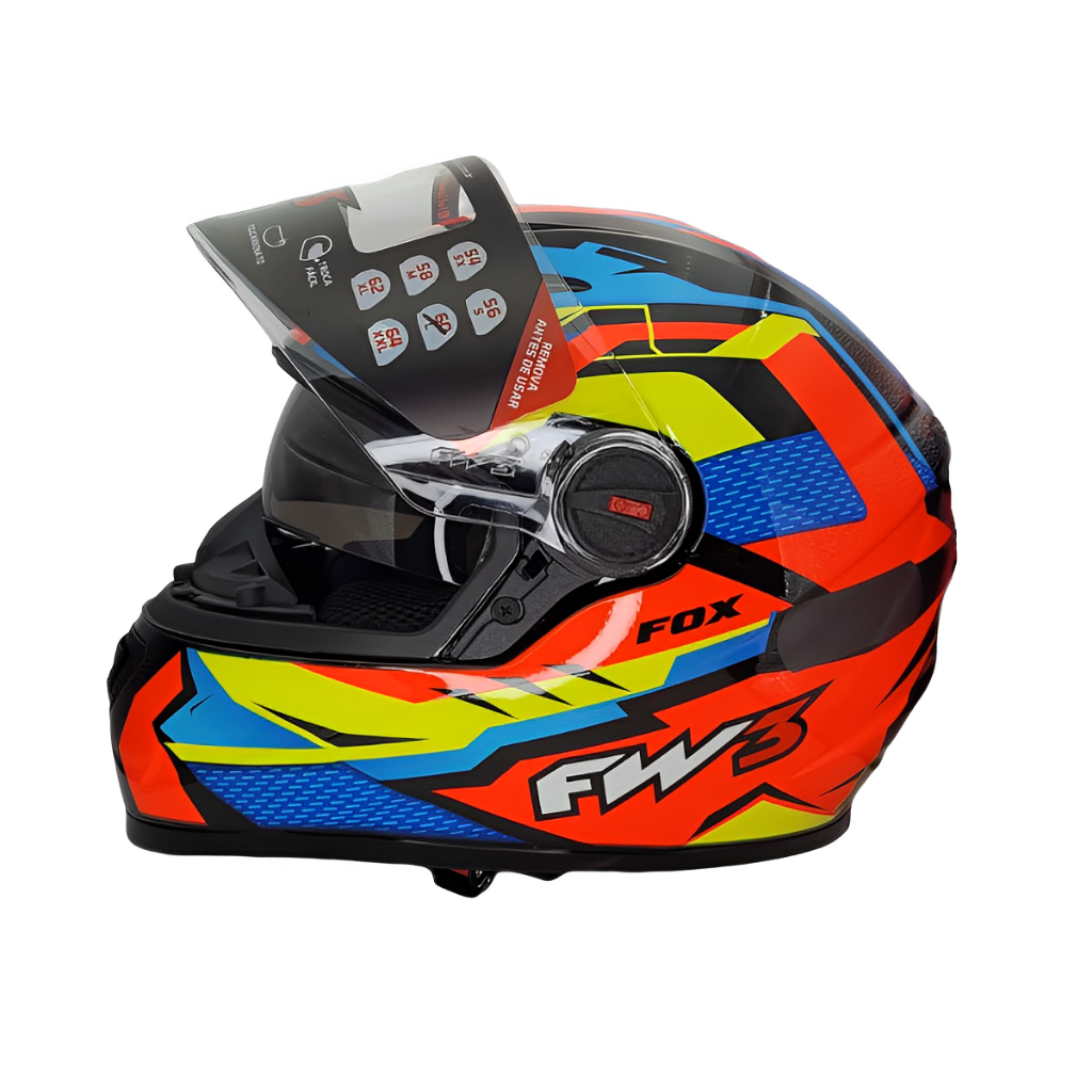 Capacete FW3 GTX Fox Laranja Com Óculos | Shopee Brasil