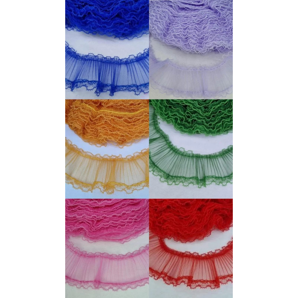5 METROS Renda Jabot Diversas Cores, Aviamento para Artesanato e ...