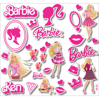 Cartela de adesivos Barbie + de 20 stickers | Shopee Brasil