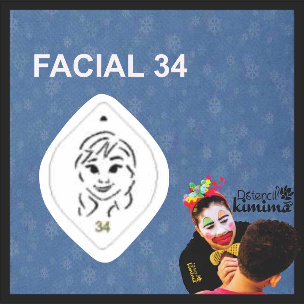 PRINCESAS STENCIL PARA PINTURA FACIAL - FC34 | Shopee Brasil