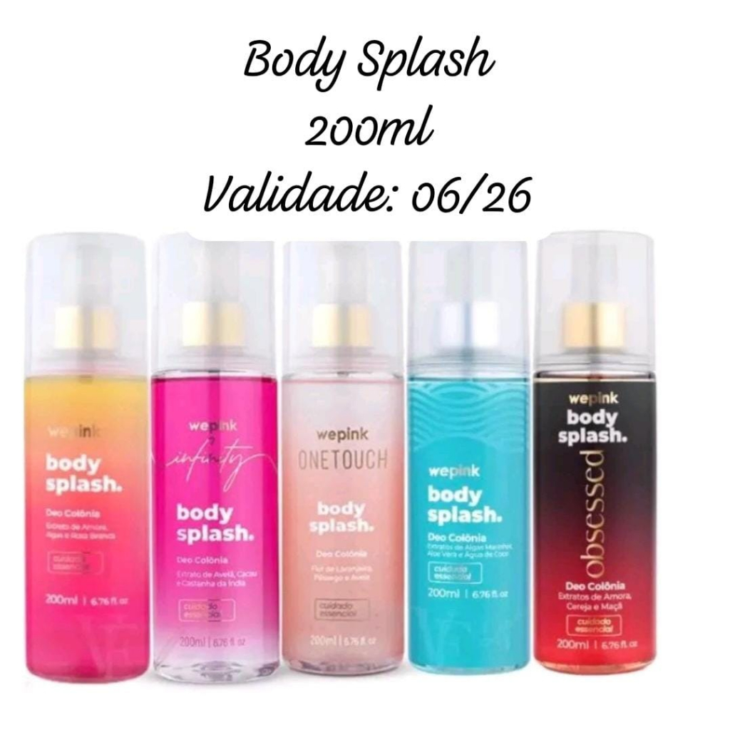 Body Splash 200ml Virginia wepink produto ORIGINAL Varias fragrâncias | Shopee Brasil