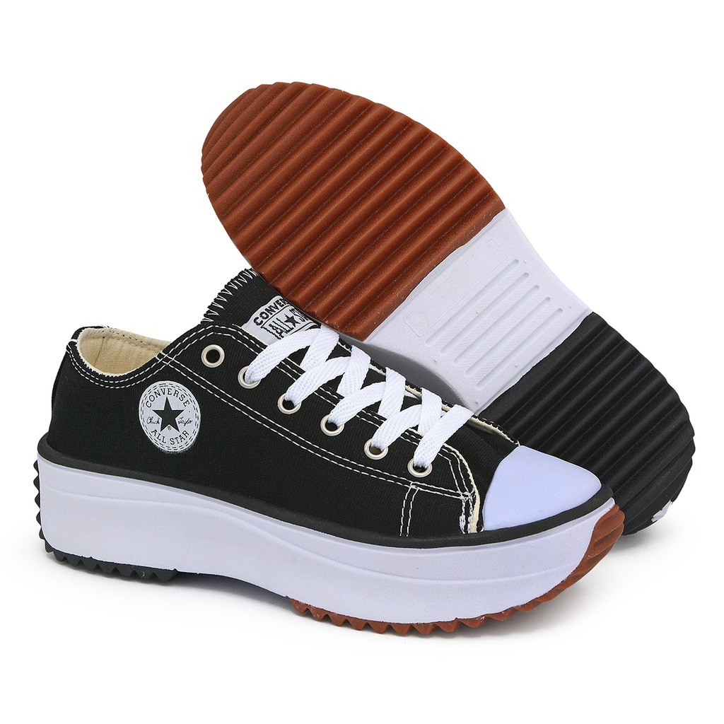 Tênis All Star Chuck Taylor Tratorado Salto Plataforma em Promoção ...
