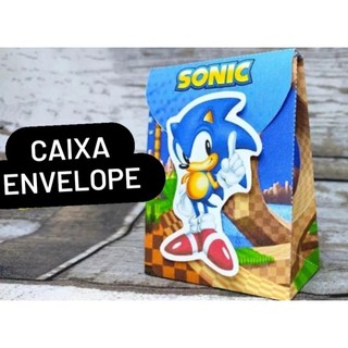 10 uni. Lembrancinhas Personalizadas - Caixinha Envelope Sonic | Shopee ...