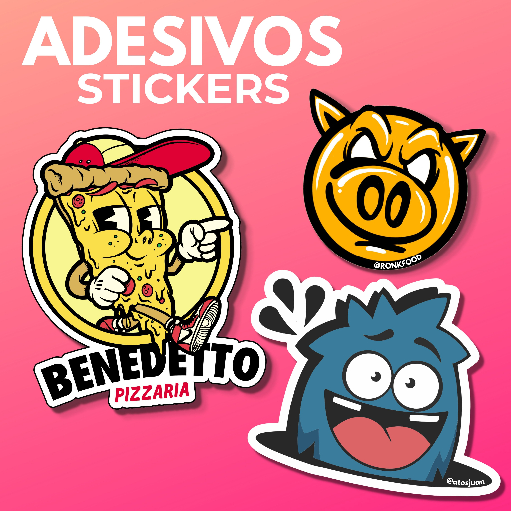 50 Adesivos Personalizados Destacados Tipo Sticker - Etiqueta ...