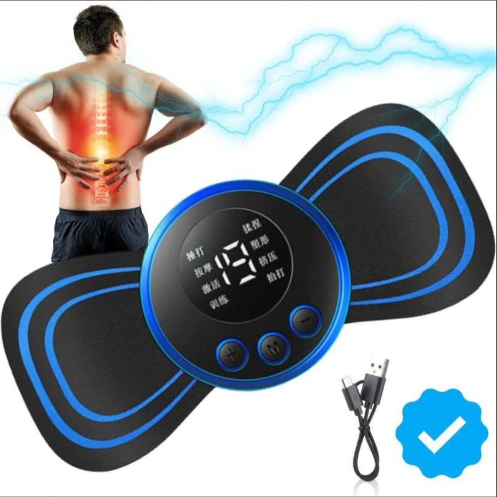Mini Massageador Elétrico Portátil Cervical EMS Alivia Dores Corpo ...