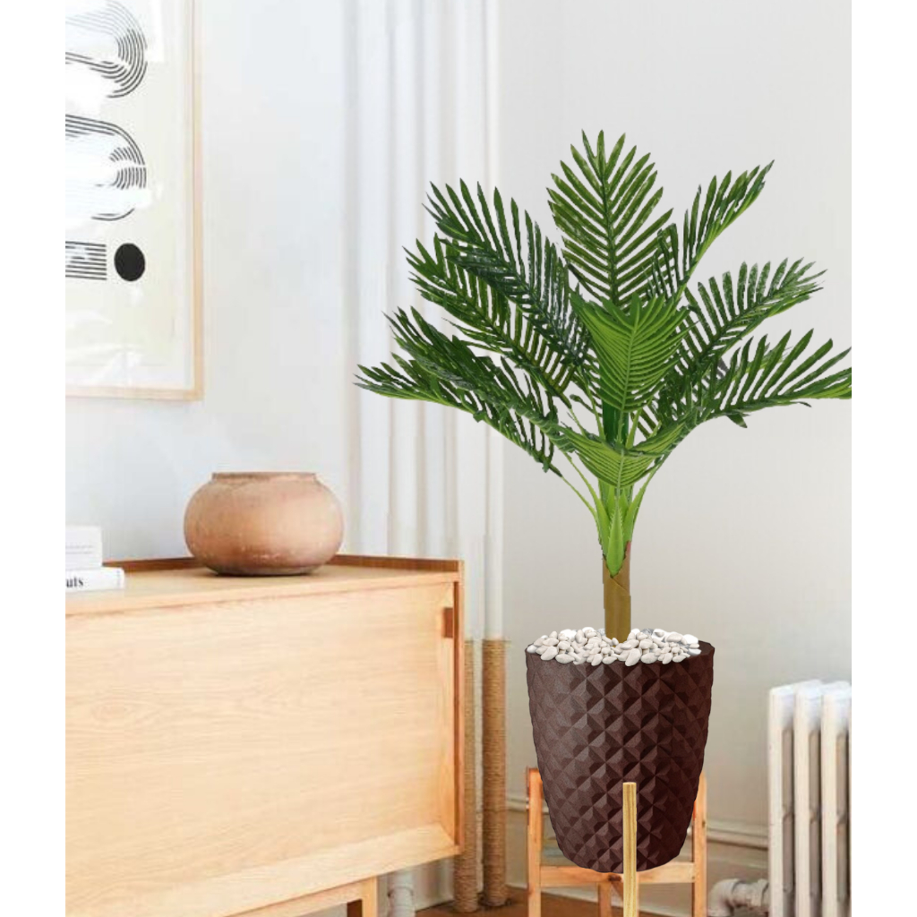 Planta Artificial Arvore Coqueiro Imperial Real Toque Vaso Em ...