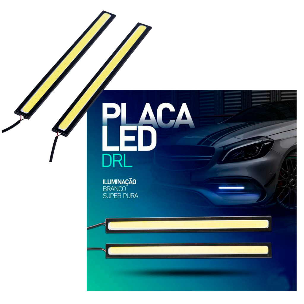 Fita led drl super branca kit 2 barras led universal 12V 6W luz diurna ...