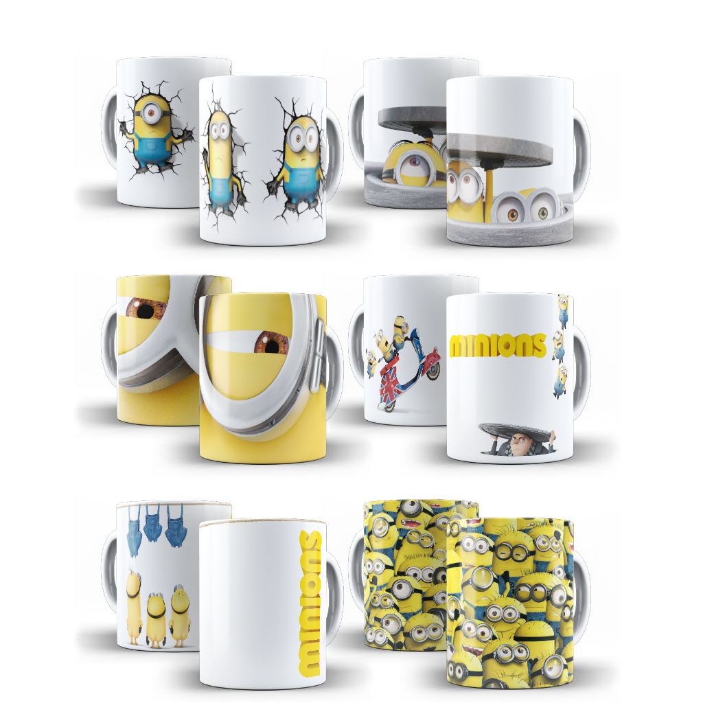 Caneca Porcelana Minions - Diversos Modelos - Pode Personalizar com ...