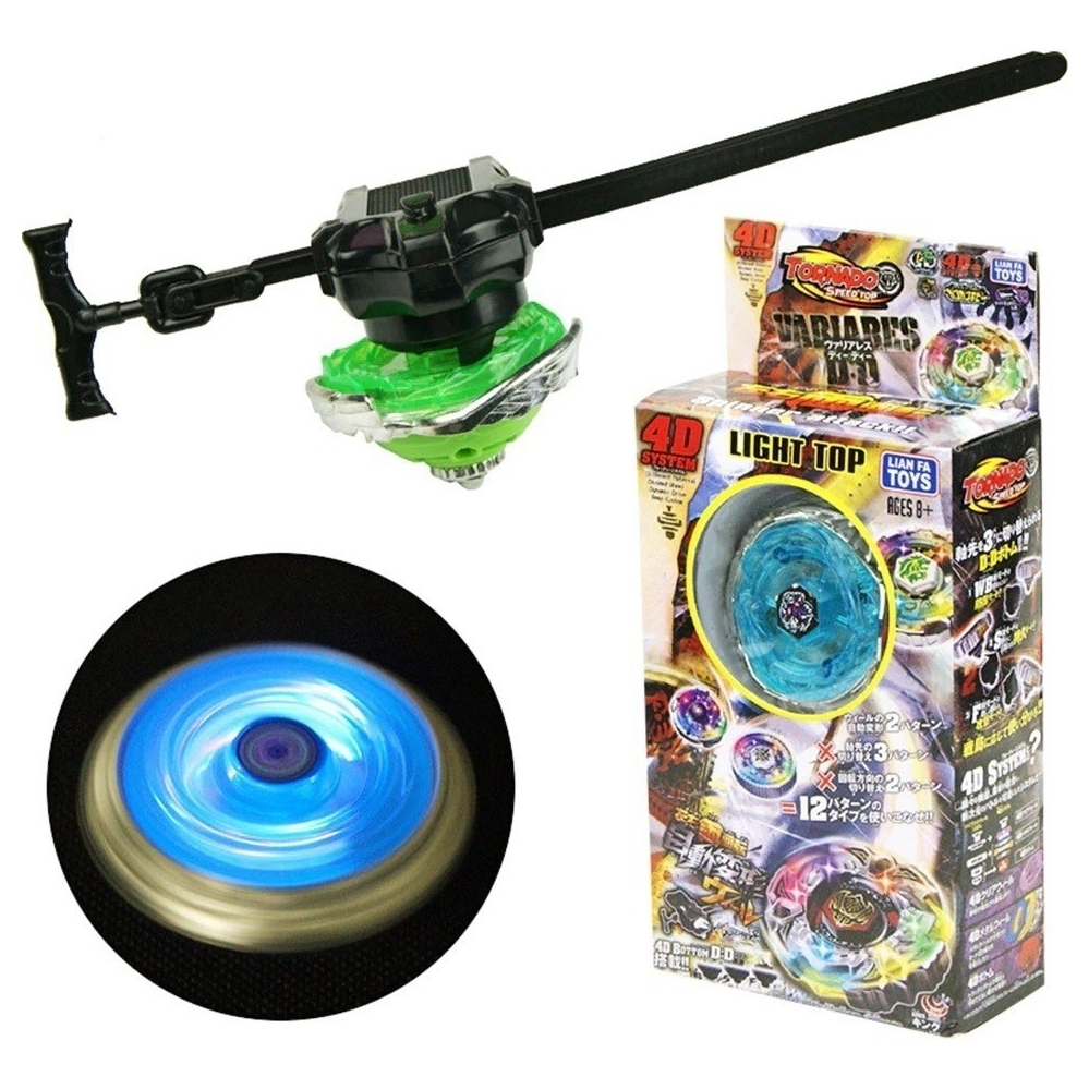 Beyblade Led Light Metal Luz + Lançador 5D Battle Musical Batalha ...