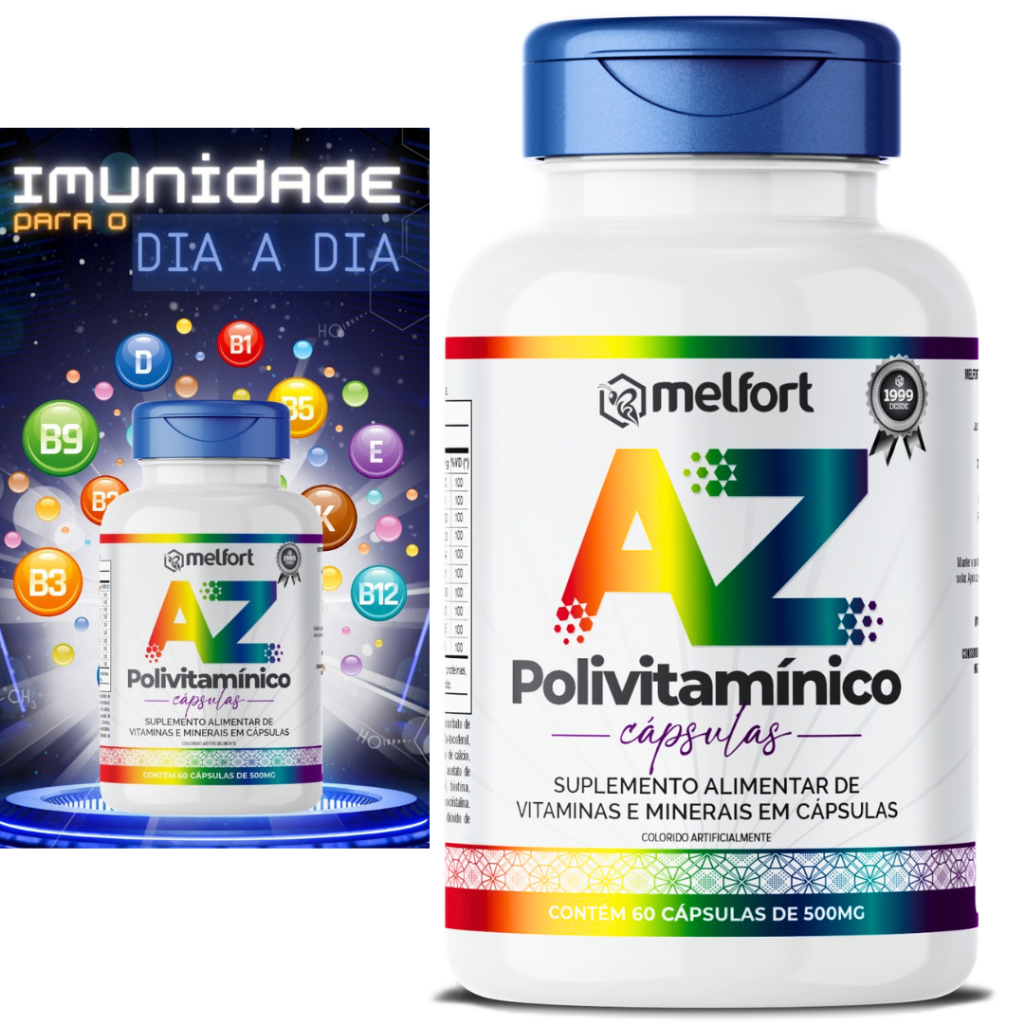 multivitaminico AZ 500g 60 capsulas 20 Vitaminas e Minerais | Shopee Brasil