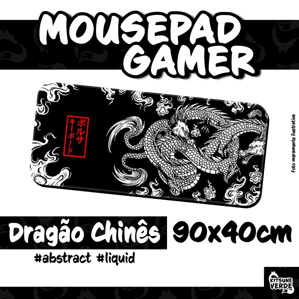 Mouse Pad Gamer Dragão Chinês 90x40cm | Shopee Brasil