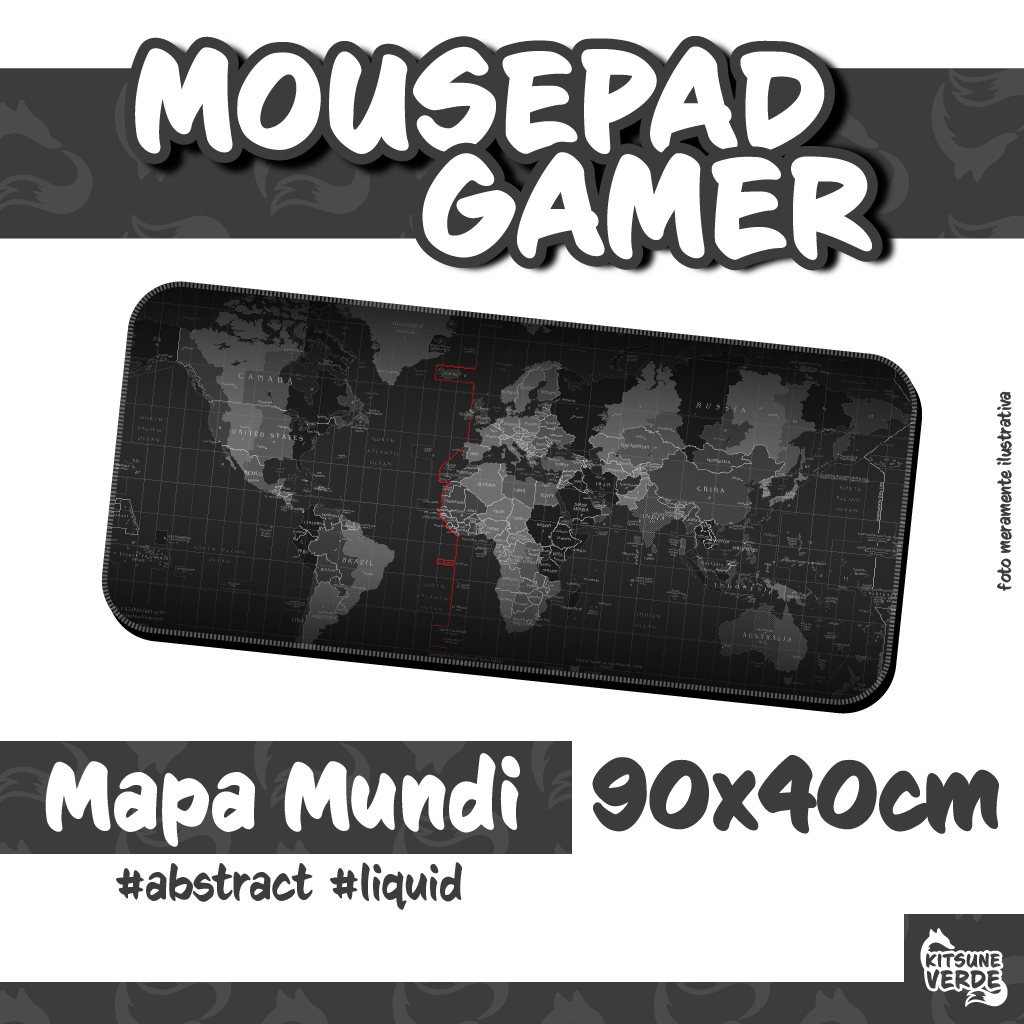 Mouse Pad Gamer Mapa Mundi 90x40cm | Shopee Brasil