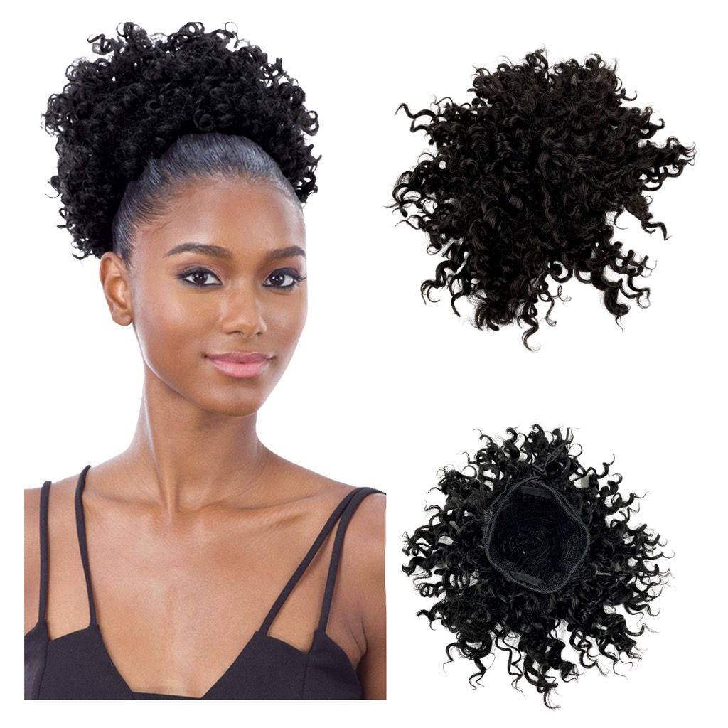 Aplique Coque Cacheado Afro Puff - Fibra Orgânica | Shopee Brasil