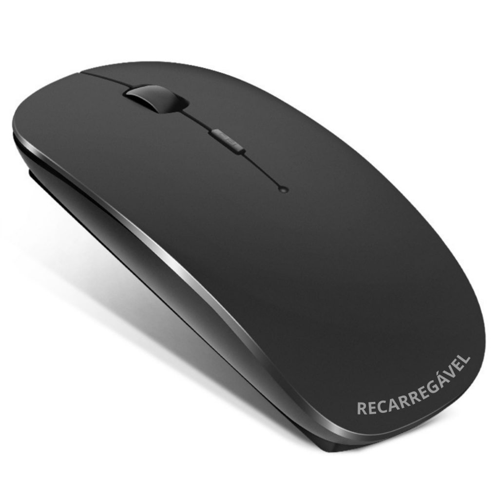 Mouse Recarregável Sem Fio Ergonômico Slim Laptop Bluetooth | Shopee Brasil